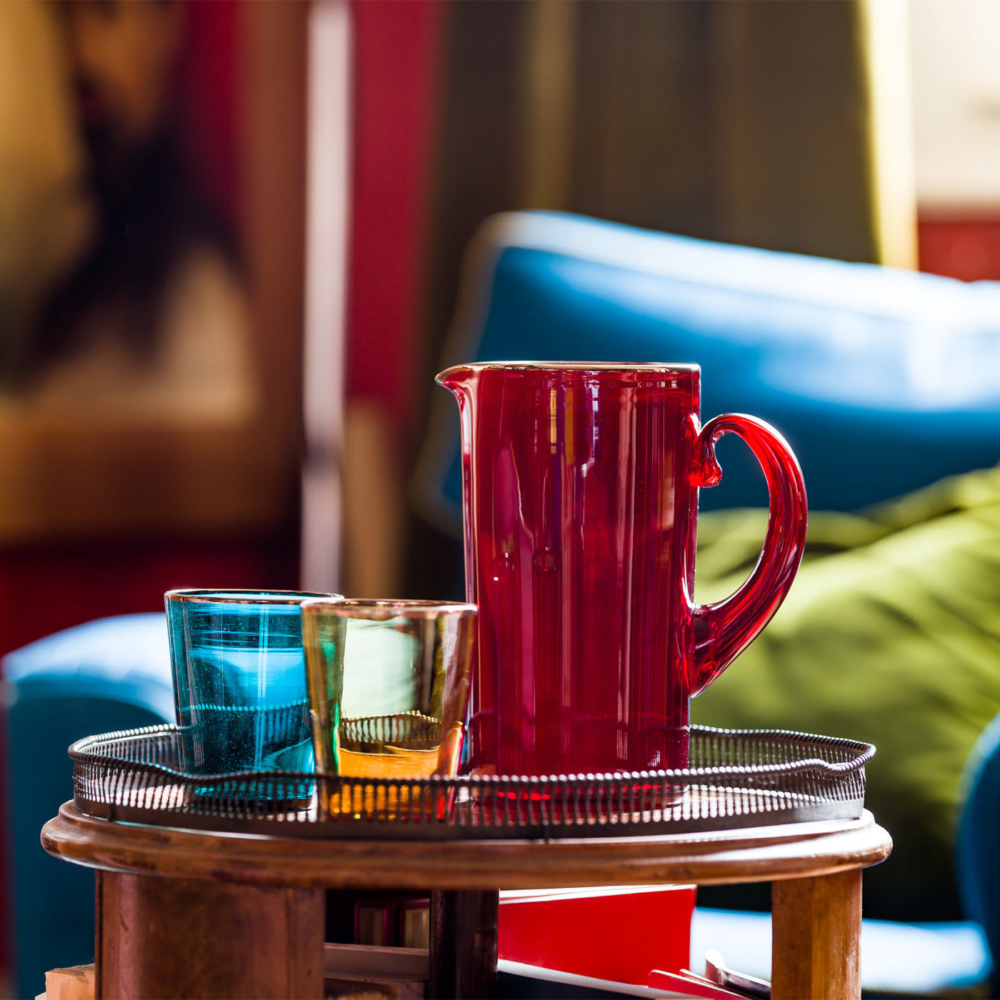 Red Lola Murano Jug Giberto Arrivabene Artemest